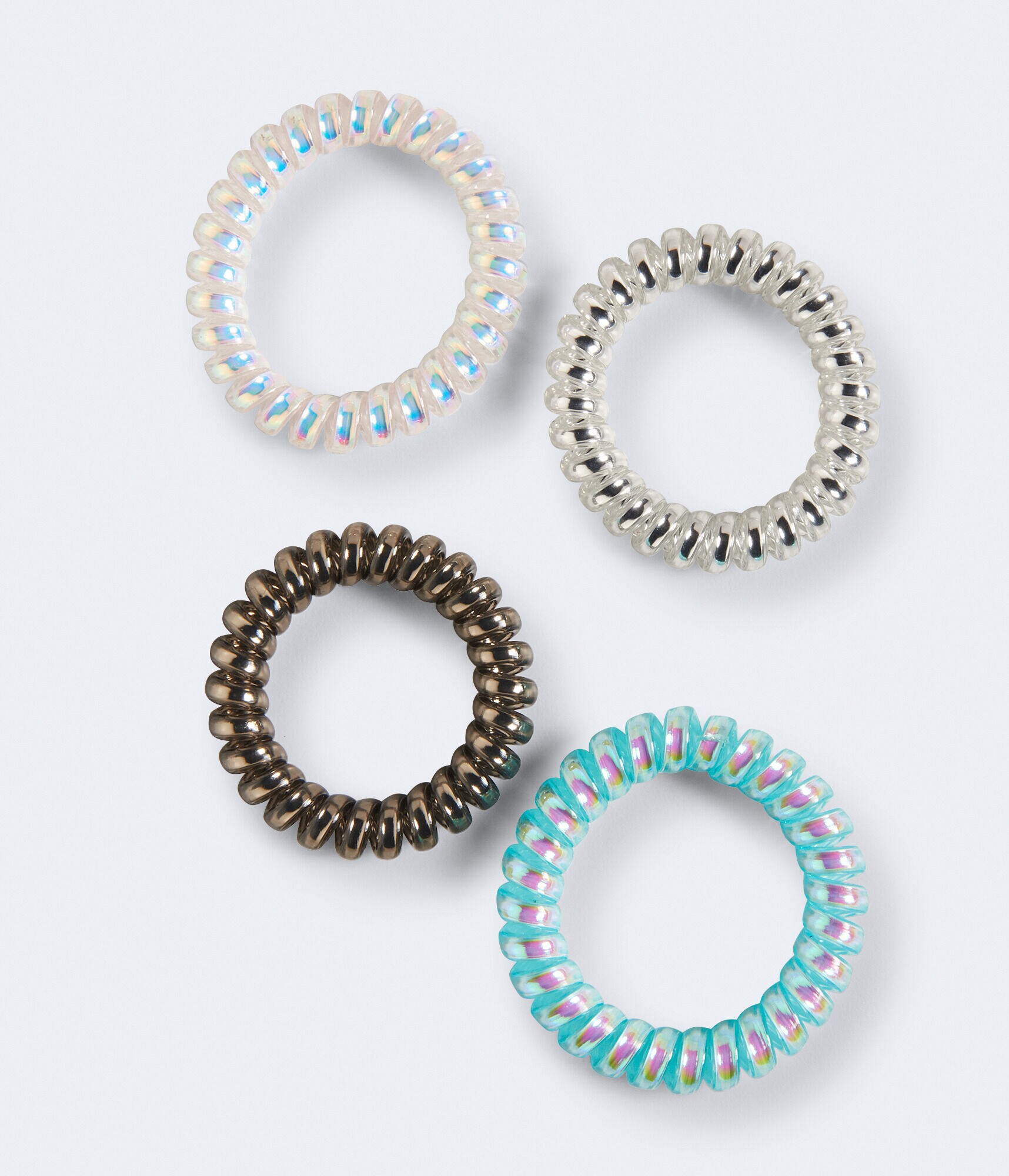 Spiral Twist Ponytail Holder 4-Pack