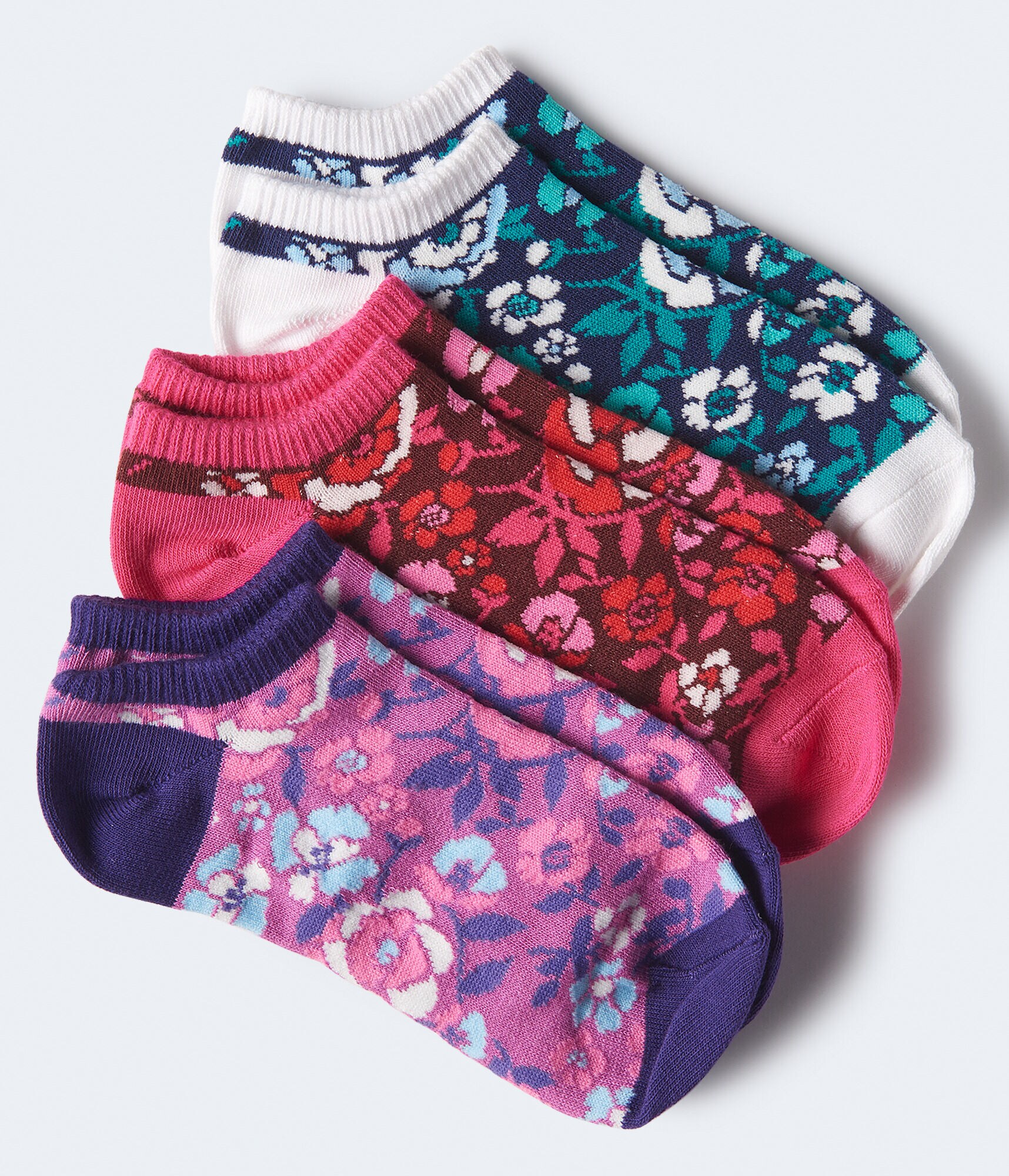 3-Pack Floral Ankle Socks