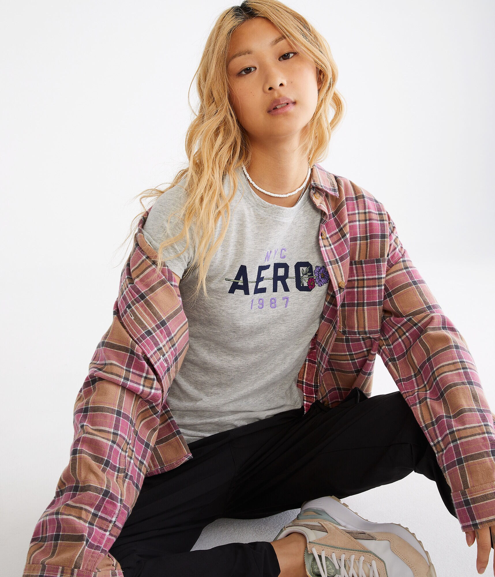 Aero NYC Floral Graphic Tee