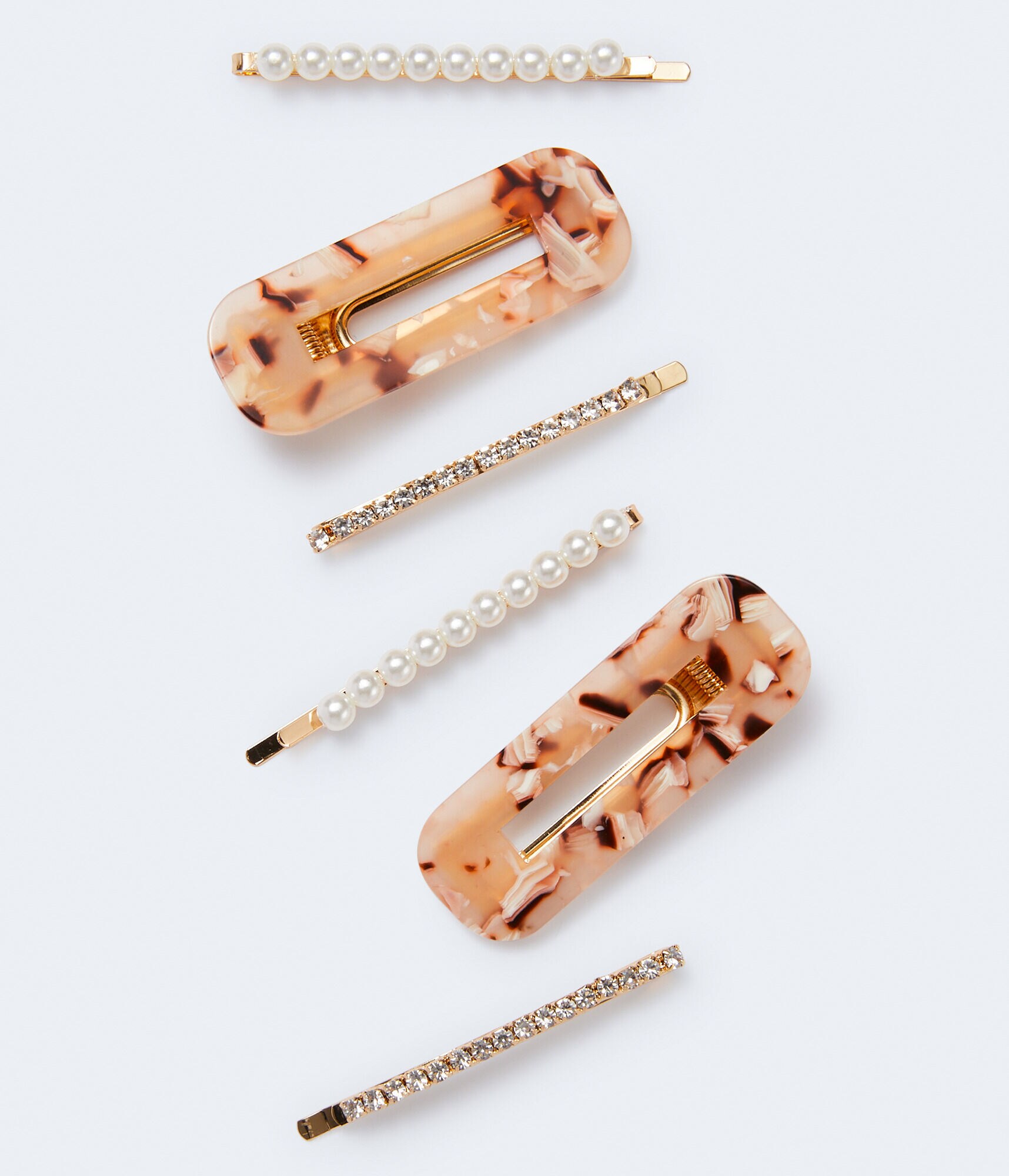 Mixed Hair Slide & Clip 6-Pack