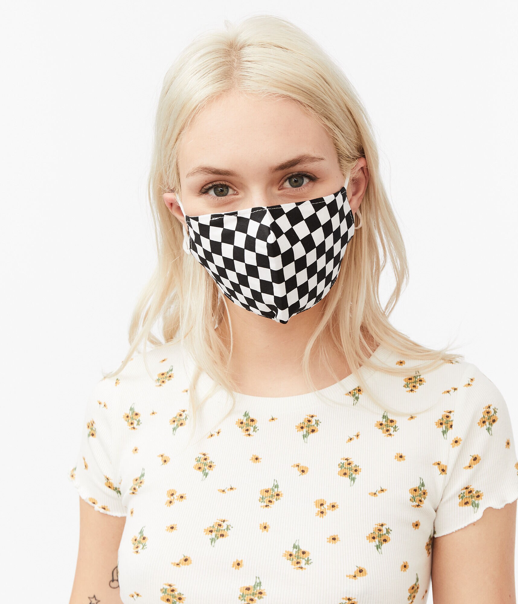 Checkered & Solid Mask 2-Pack