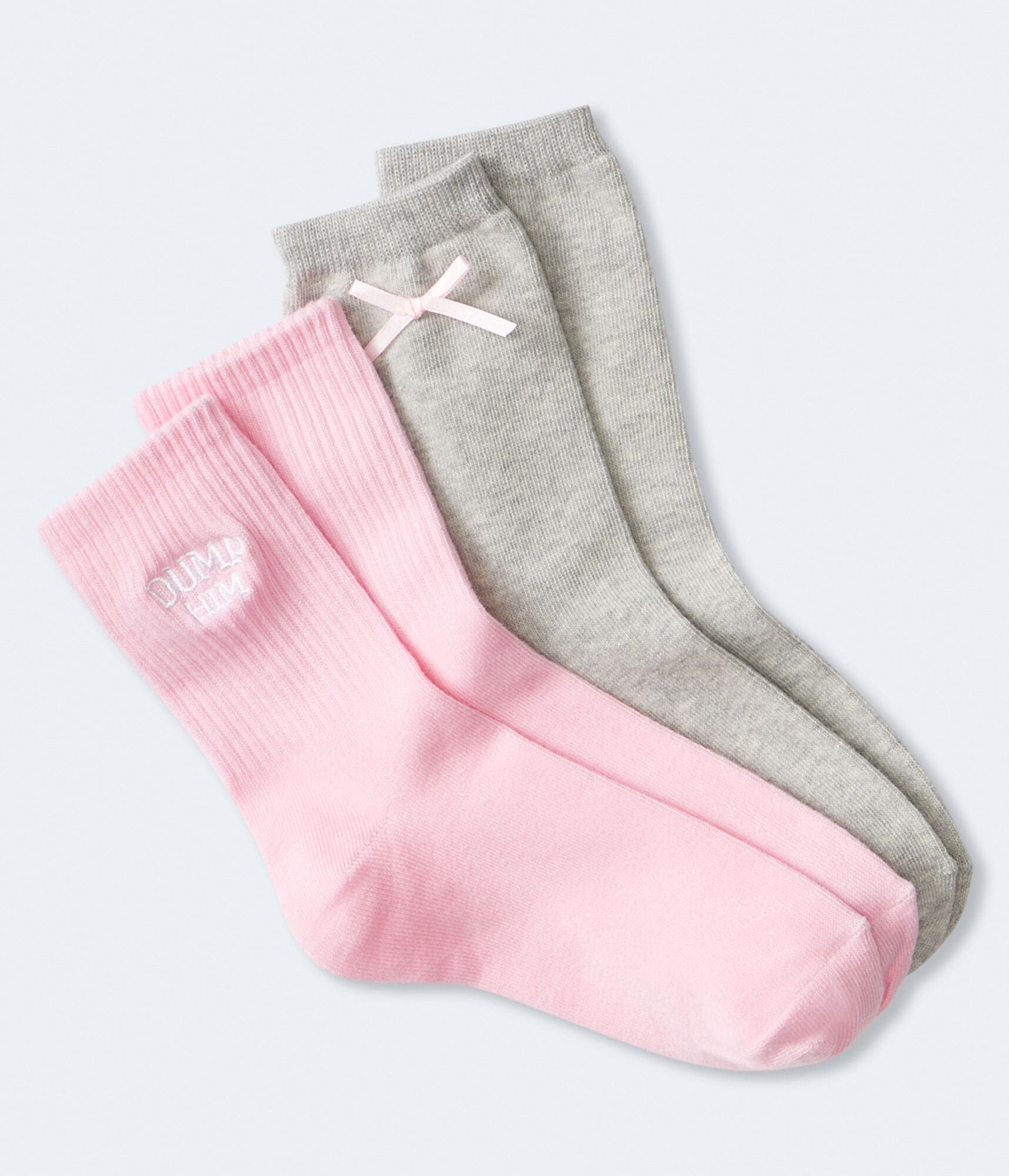 Dump Him & Bow Crew Sock 2-Pack