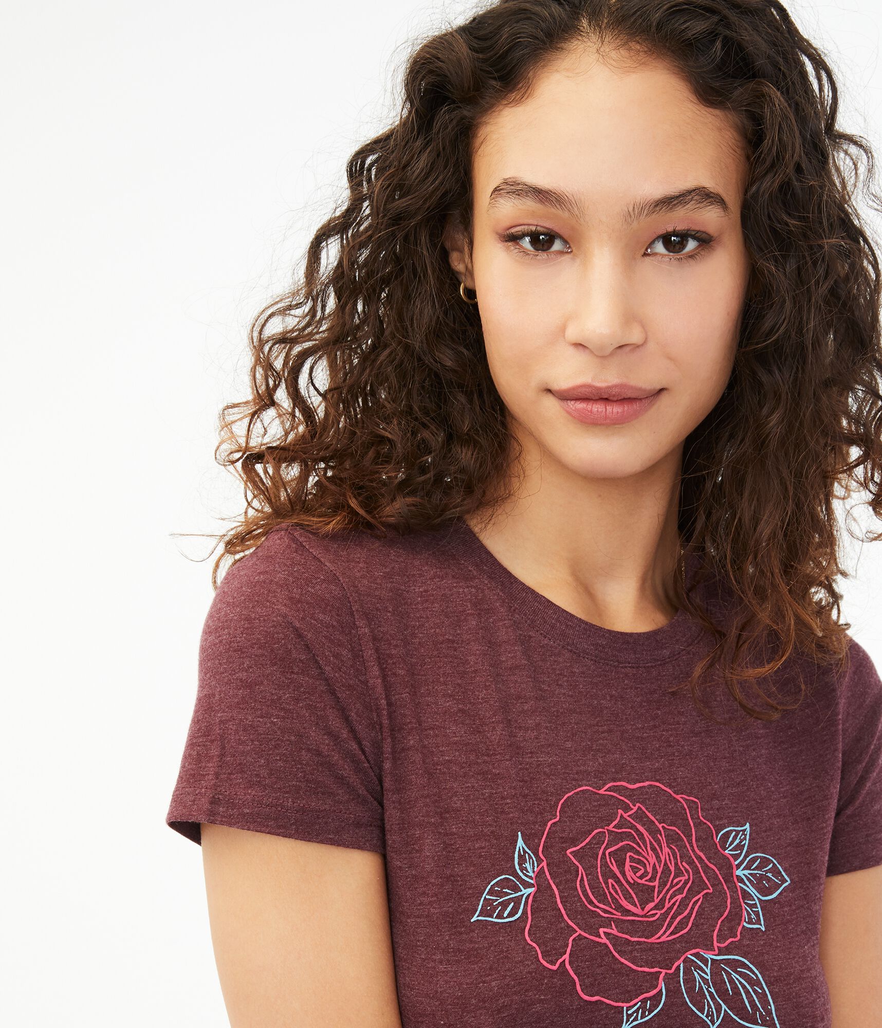 Rose Outline Graphic Tee