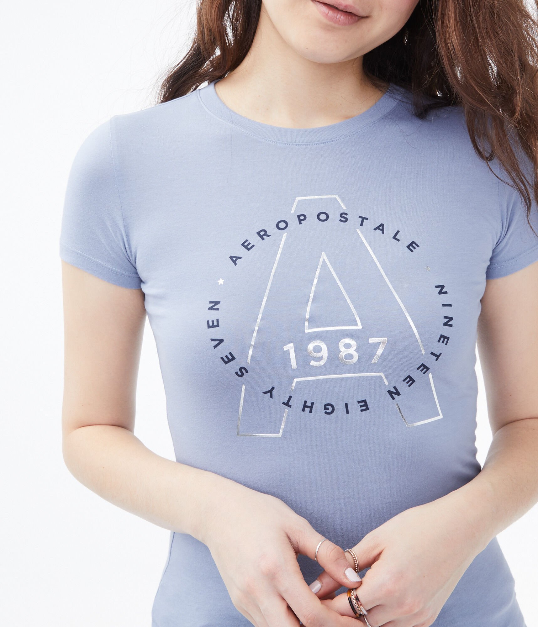Circle Logo Letter Foil Graphic Tee