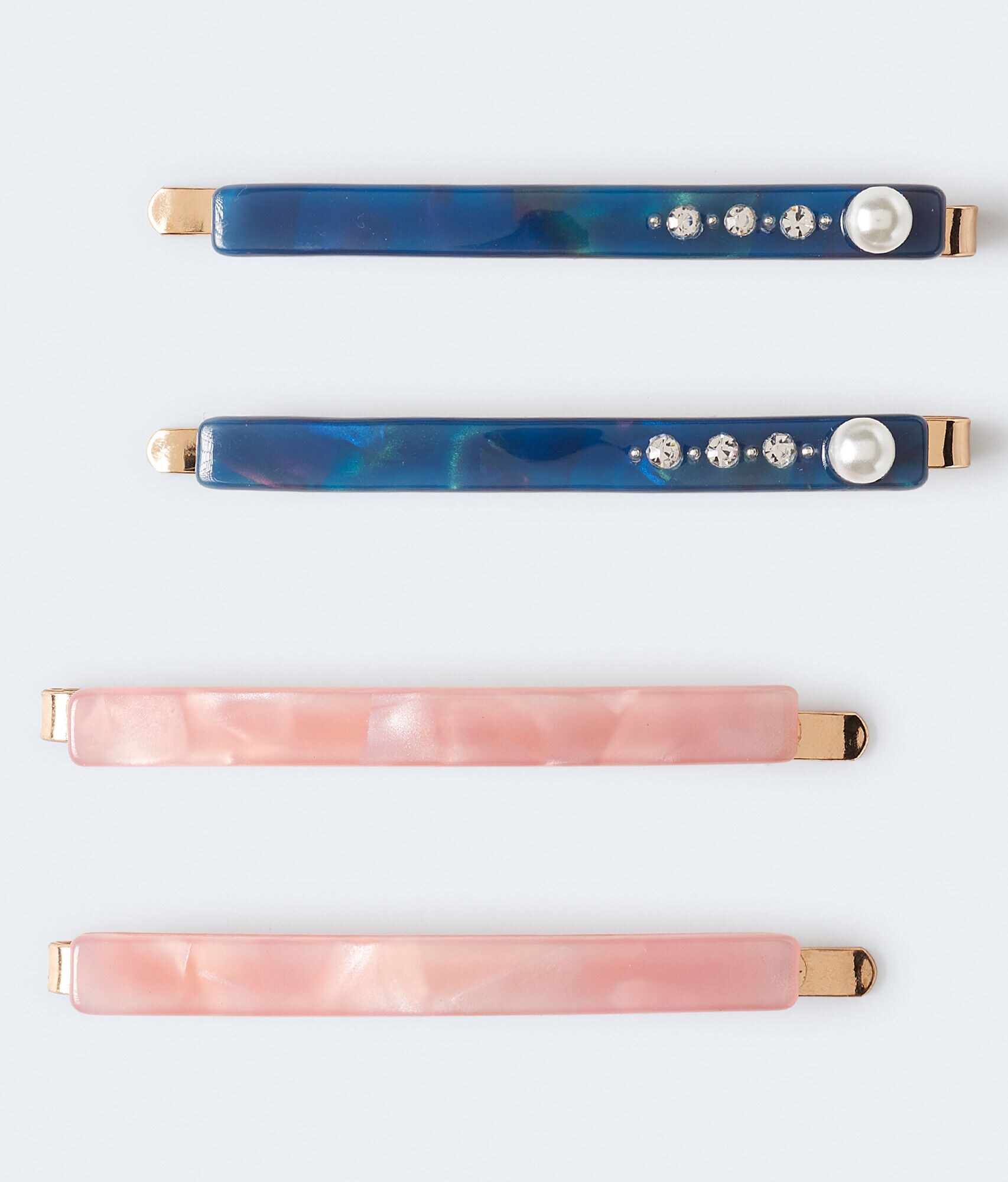 Marbliezed Resin Hair Slide 4-Pack