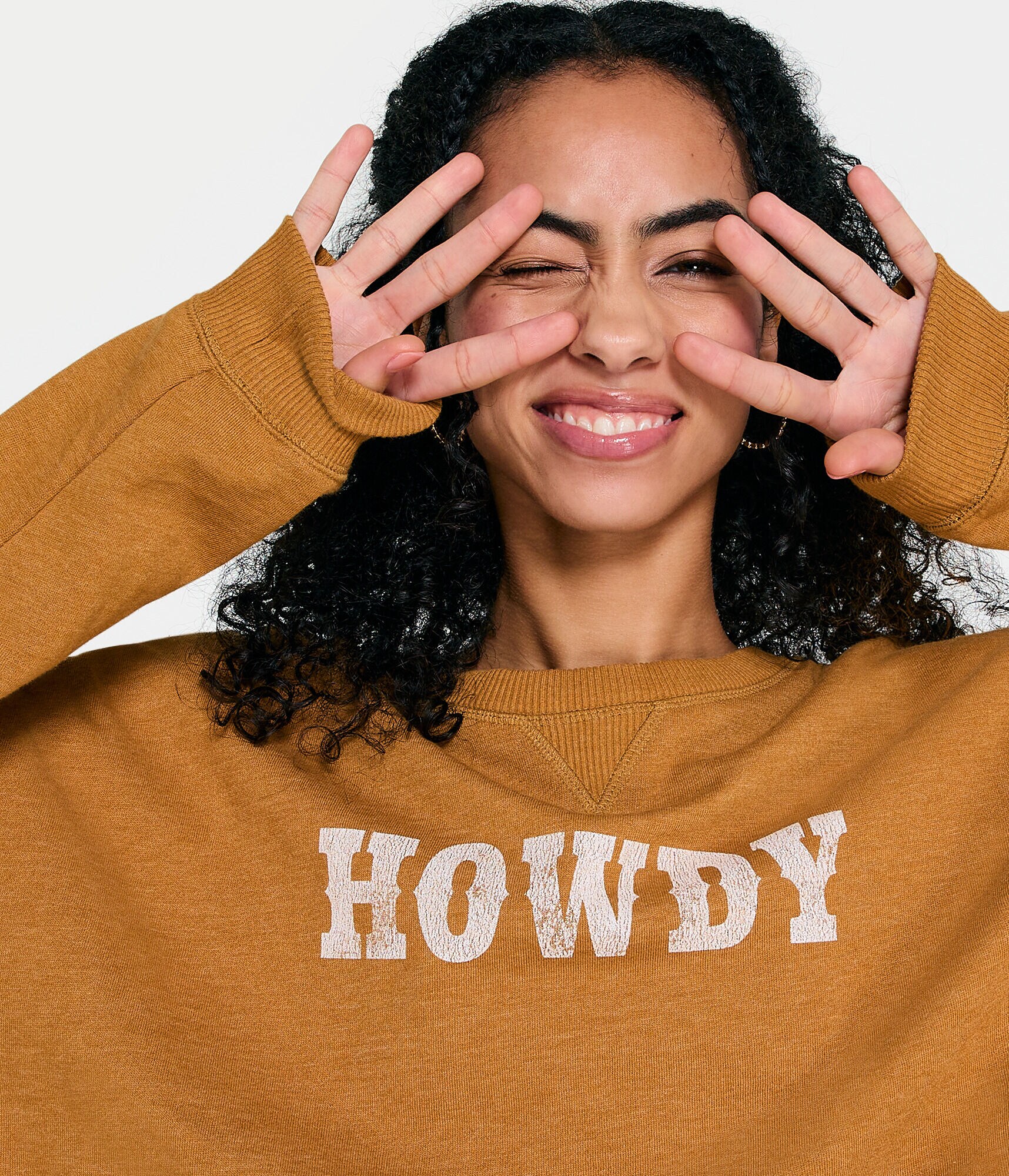 Howdy Oversized Crew Sweatshirt