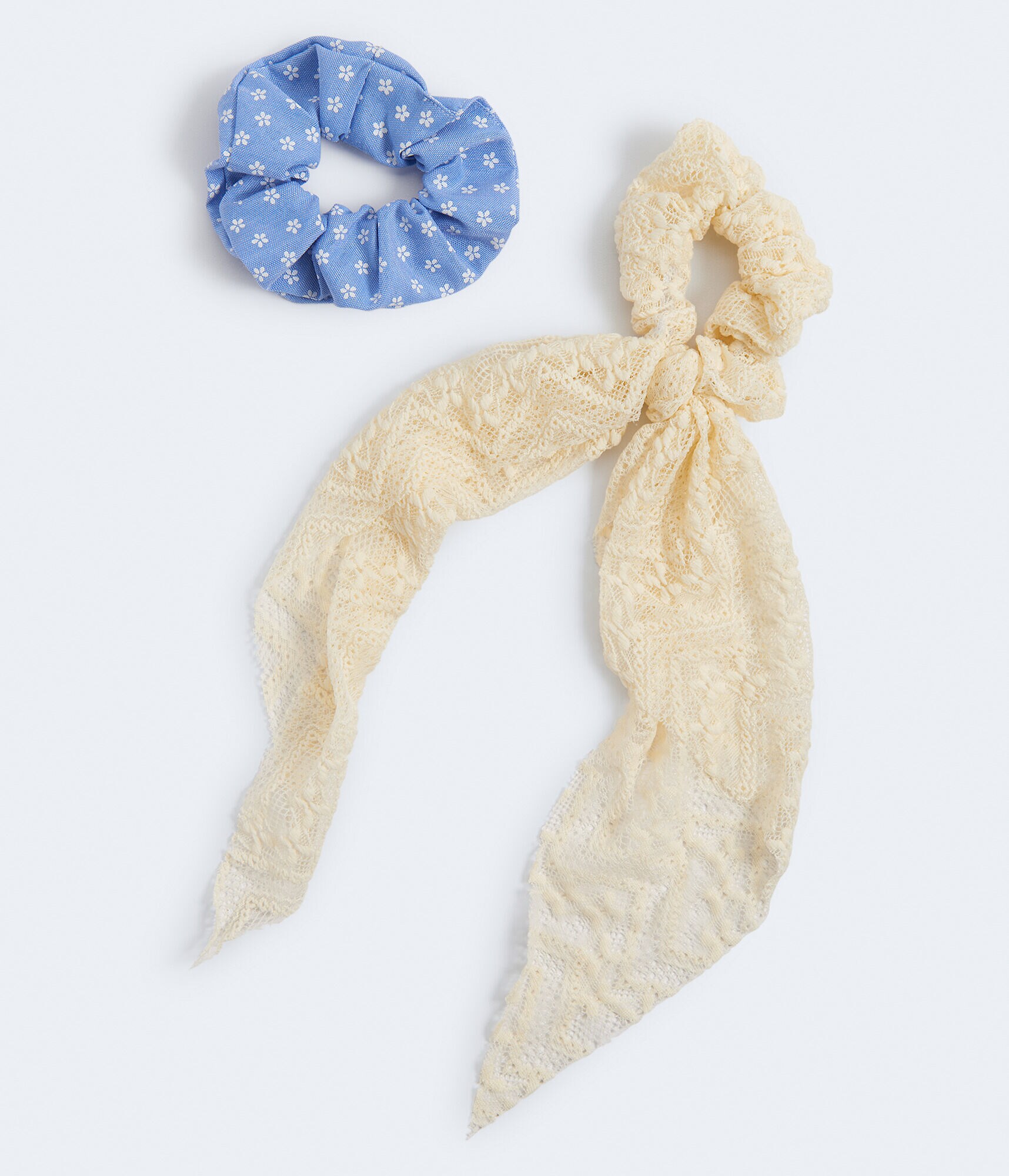 Lace Long Bow Scrunchie 2-Pack