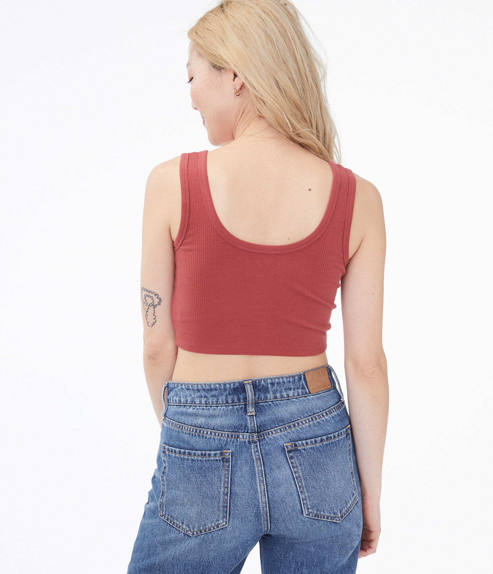 Snap Henley Crop Top