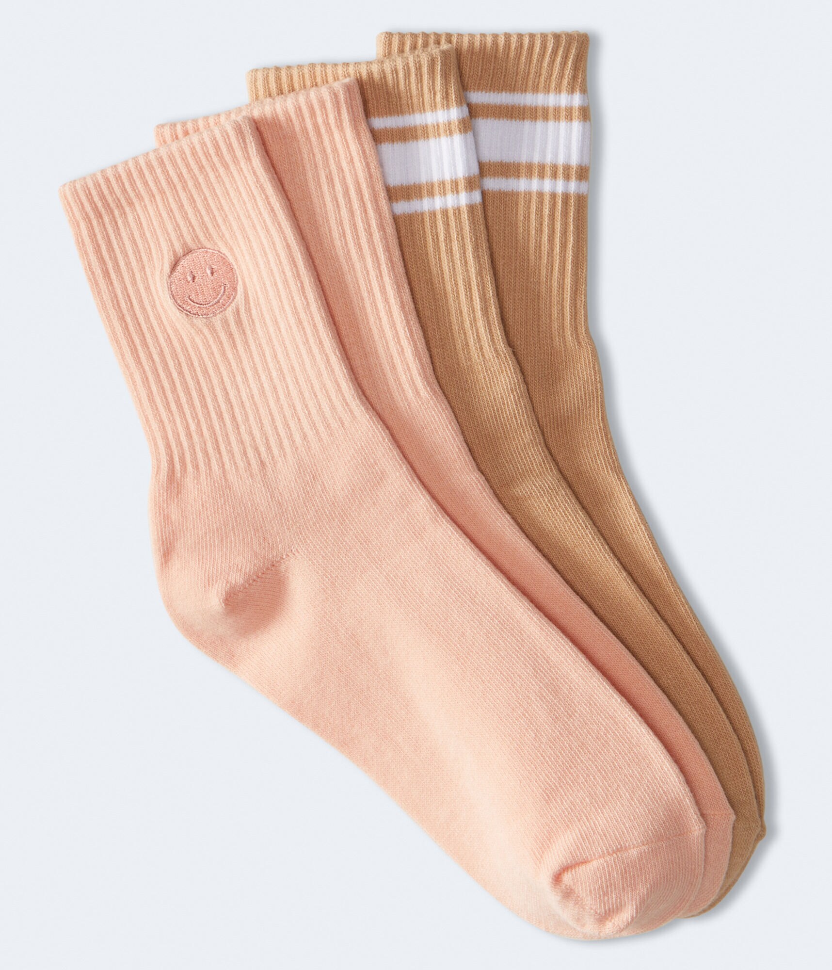 Smiley & Stripes Crew Sock 2-Pack