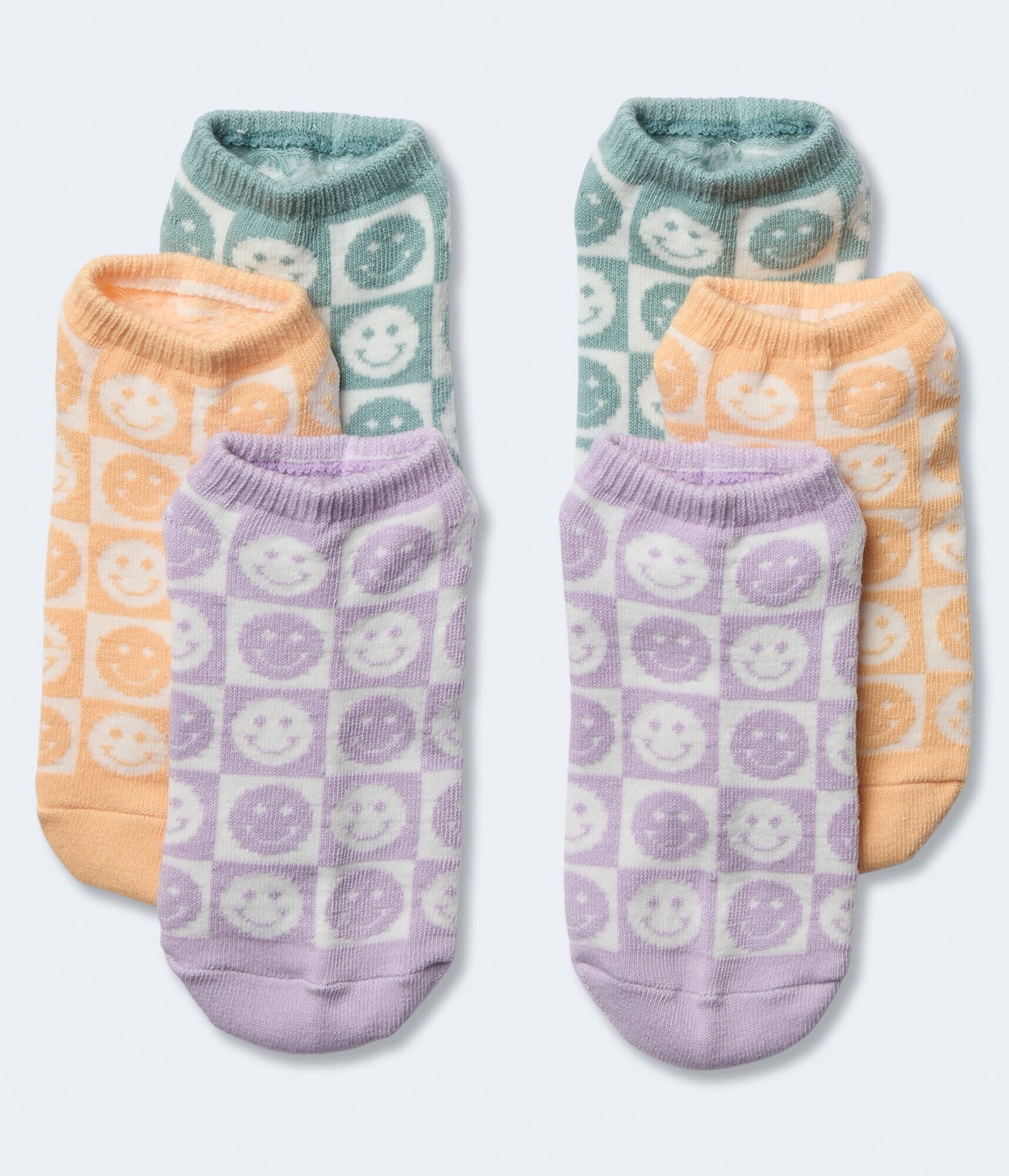 Smiley Checker Ankle Sock 3-Pack