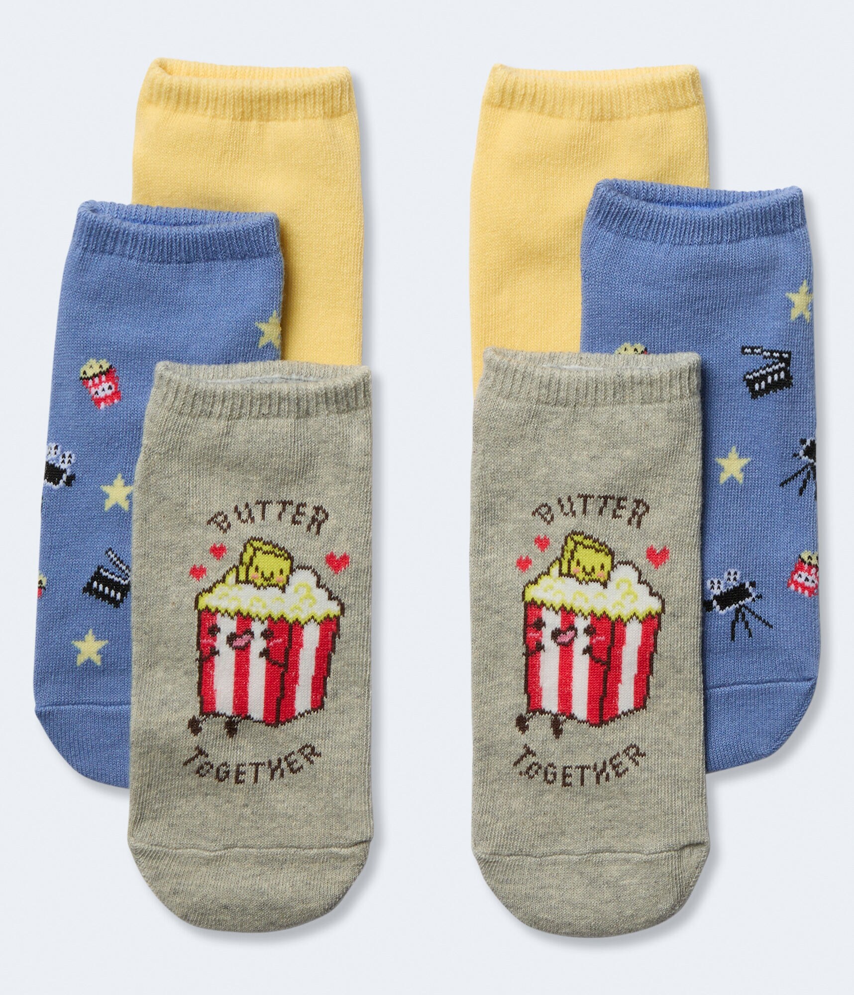 Butter Together Popcorn Ankle Sock 3-Pack