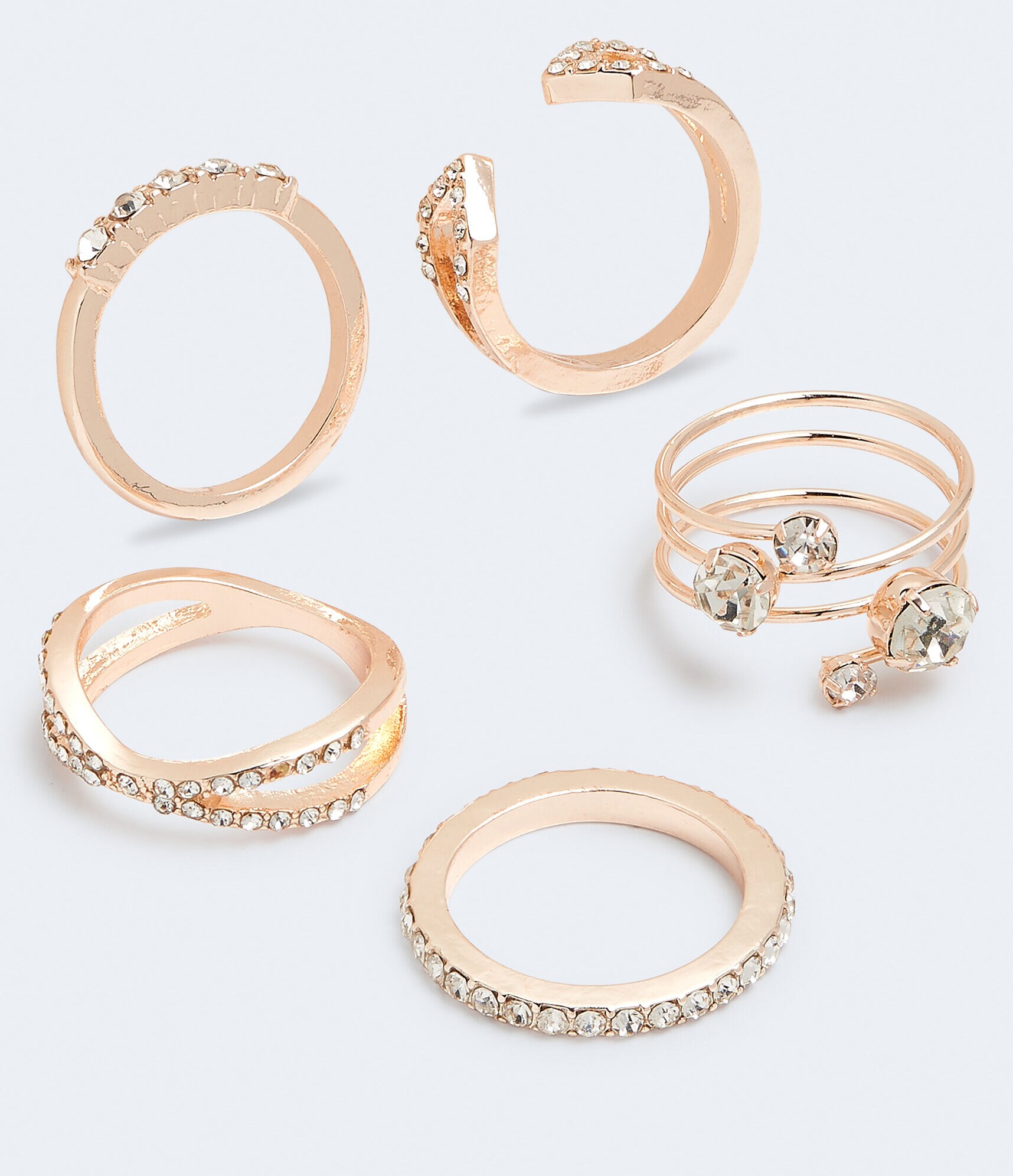 Rhinestone Ring 5-Pack
