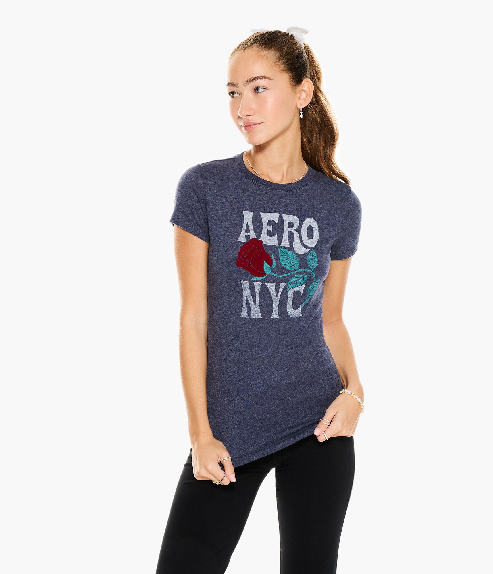 Aero NYC Rose Graphic Tee