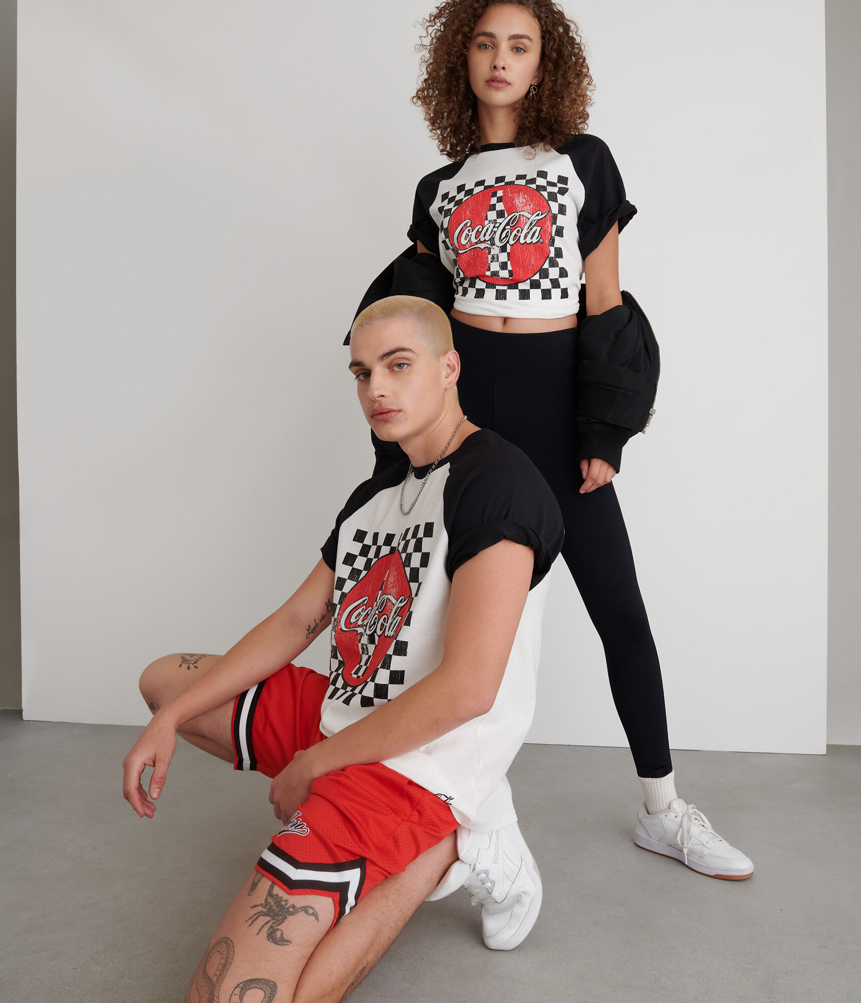 Coca-Cola® by Aeropostale Checker Logo Raglan Graphic Tee